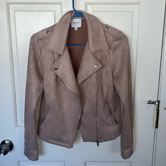 Gilli | Jackets & Coats | Gilli Suede Blush Pink Jacket | Poshmark